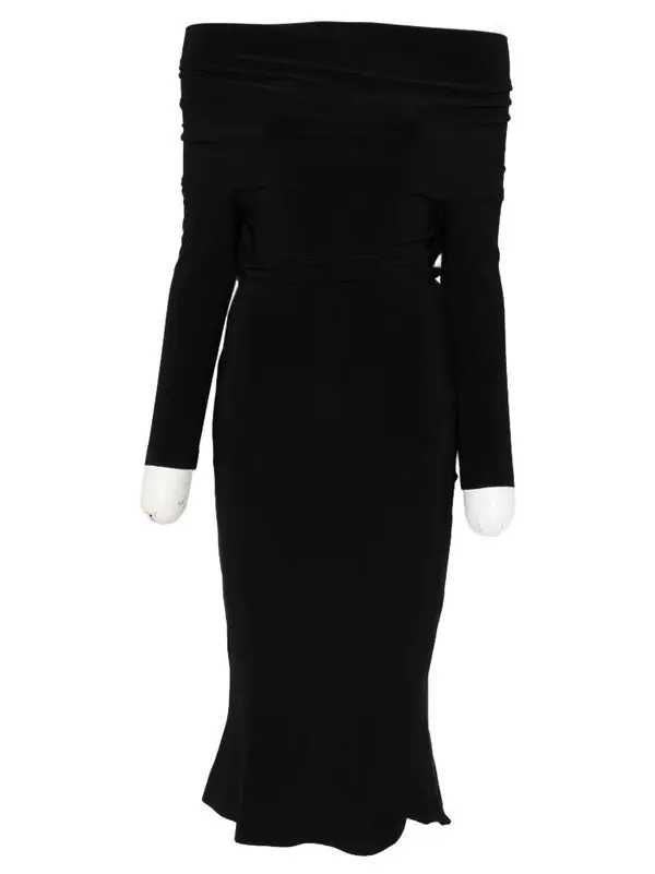 Norma Kamali Off-shoulder Midi Dress - Black