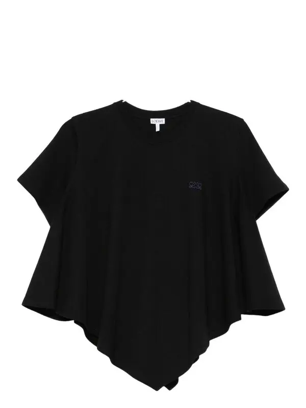Loewe Cotton T-shirt With Asymmetric Hem - Black