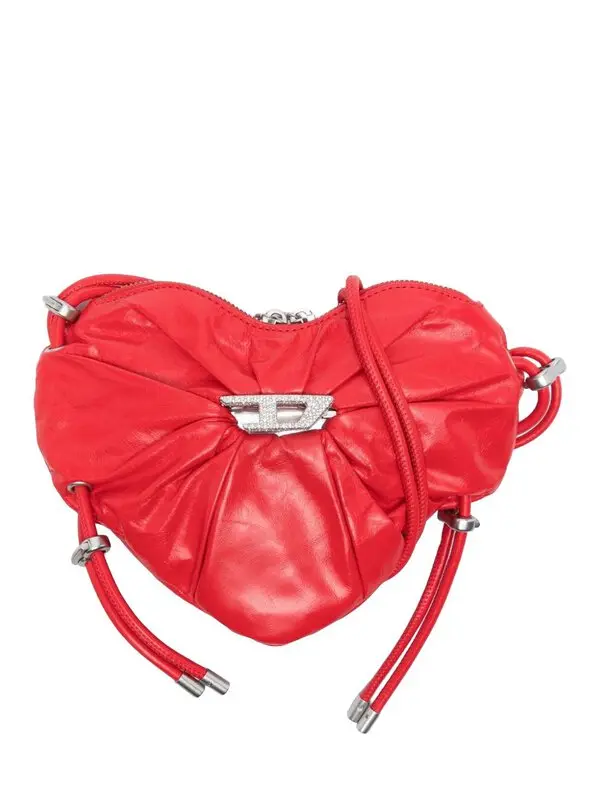 DIESEL® Scrunch Leather Crossbody Bag - Red