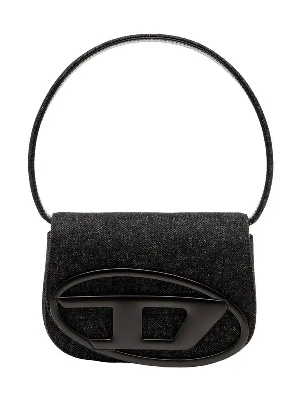 DIESEL® 1dr Denim Shoulder Bag - Black