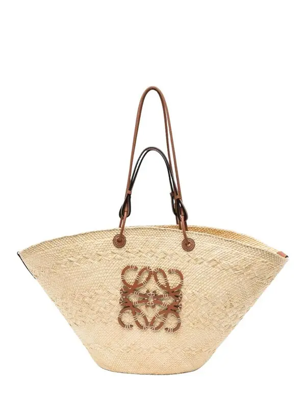 Loewe Anagram Raffia Large Tote - Beige