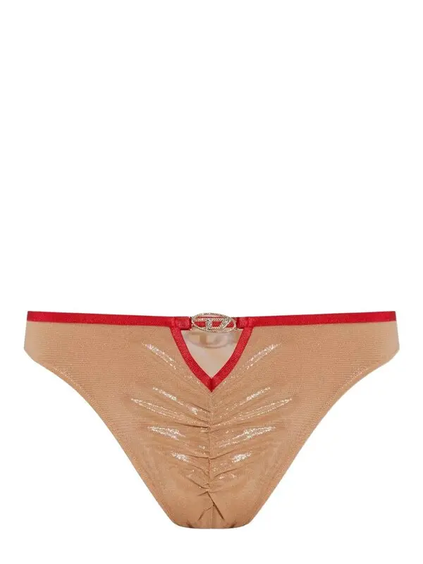 DIESEL® Embellished Logo Keyhole Slip - Red