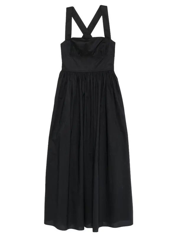 Matteau Sleeveless Cotton Midi Dress - Black