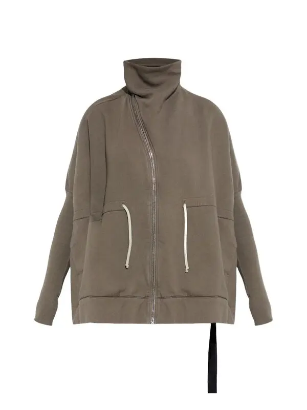 Rick Owens Mountain Sail Zip-up Sweatshirt - Grey
