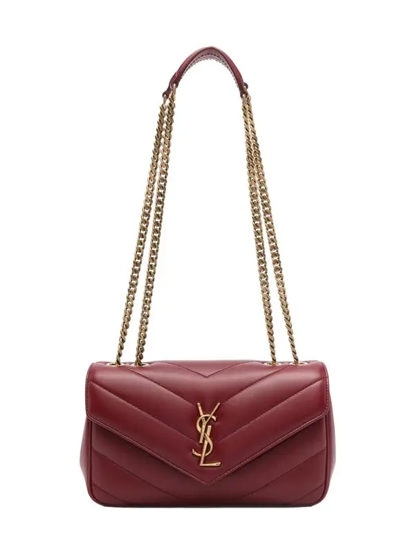 Saint Laurent Loulou Small Leather Shoulder Bag - Red