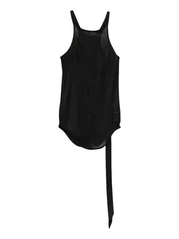 Rick Owens Racerback Tank Top With Tie Detail - Black