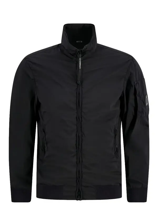 C.P. COMPANY Nylon Blouson Jacket With Stand Collar - Black