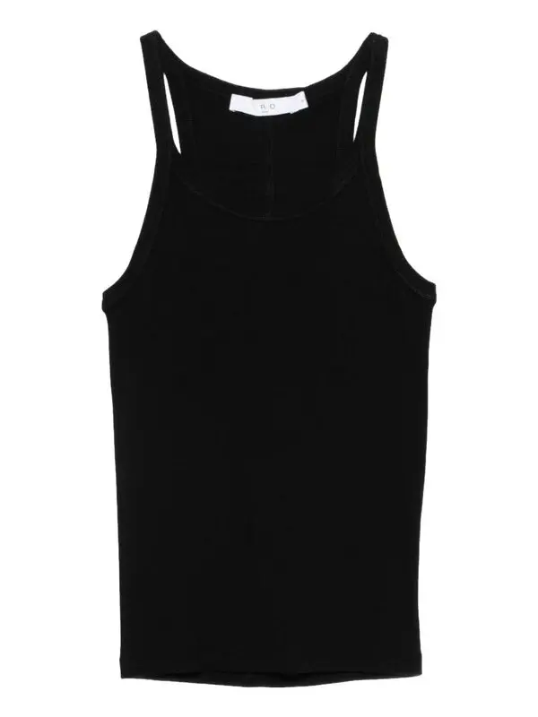 IRO PARIS Palisso Ribbed Knit Cotton Tank Top - Black