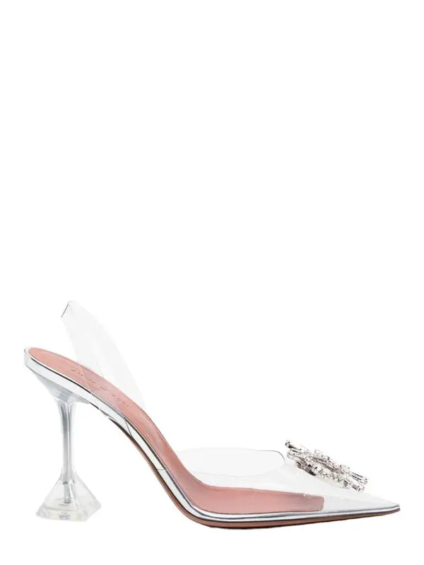 Amina Muaddi Begum Slingback Pumps - White
