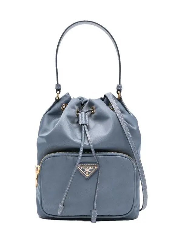 Prada Duet Re-nylon Bucket Bag - Blue