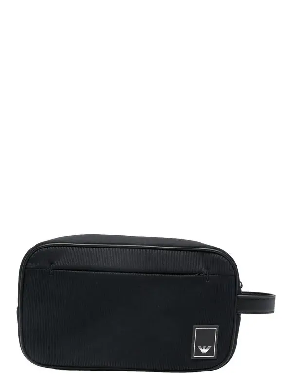 Emporio Armani Nylon Beauty-case With Slip Pocket - Blue