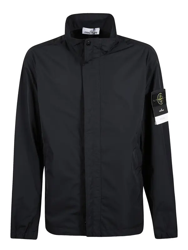 Stone Island Zip-up High Neck Jacket - Black