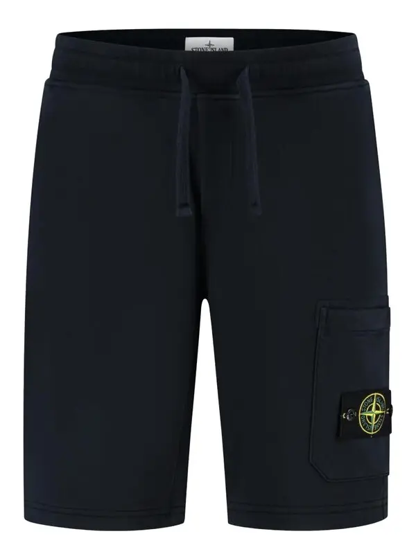 Stone Island Bermuda Shorts With Logo Detail - Blue