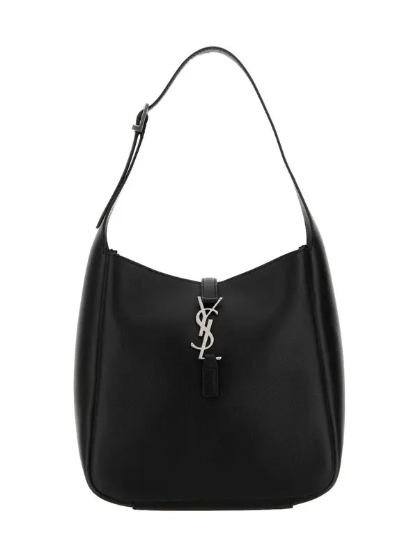 Saint Laurent Le 5 À 7 Leather Hobo Bag - Black