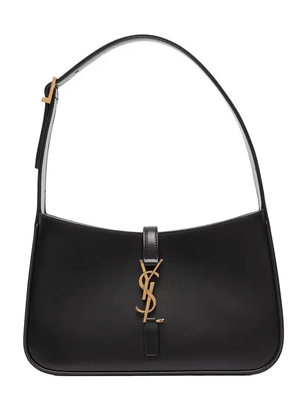 Saint Laurent Le 5 À 7 Leather Hobo Bag - Black