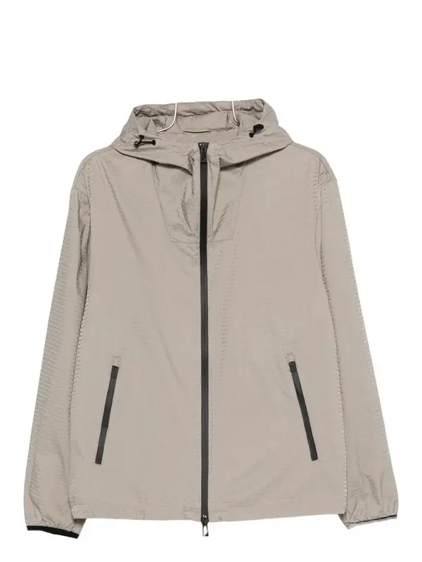 Emporio Armani Textured Nylon Blouson Jacket - Grey
