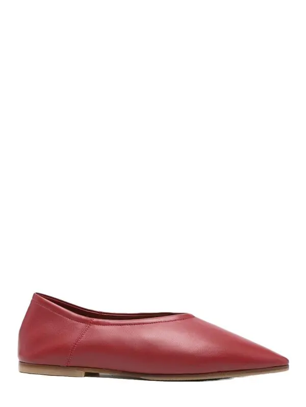 BABÙ MILANO Leather Ballet Flats - Red
