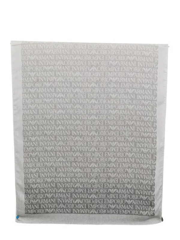 Emporio Armani Allover Logo Stole - Grey