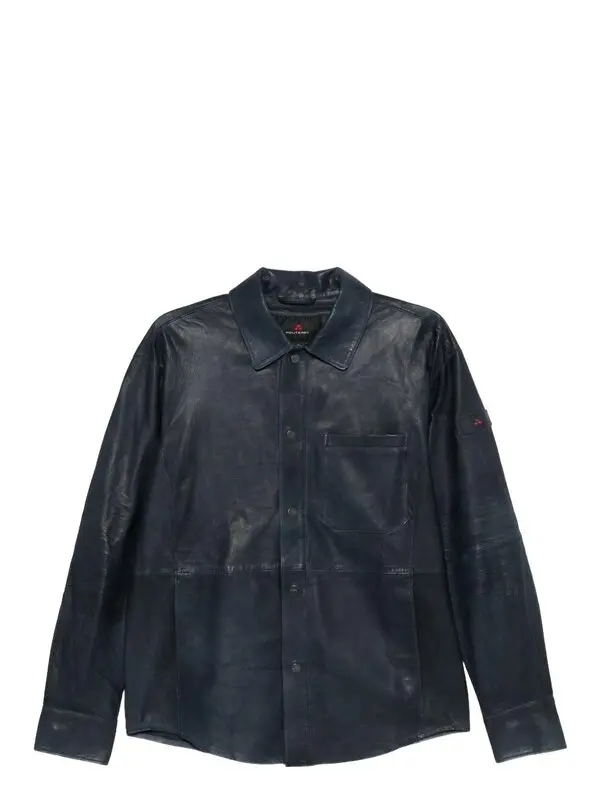Peuterey Todd Leather Shirt Jacket - Blue