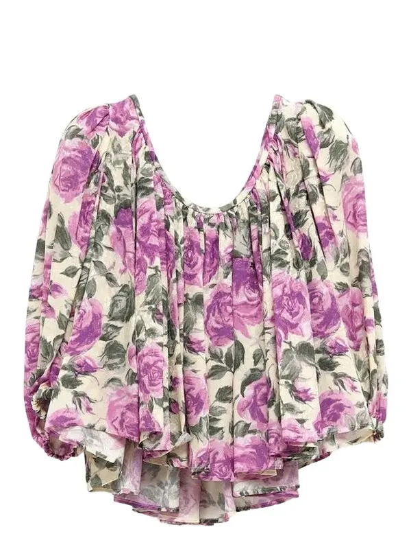 Chloé Printed Silk Blouse - Yellow