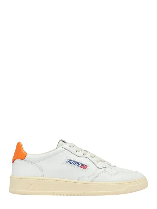 AUTRY Medialist Low Leather Sneakers - Orange