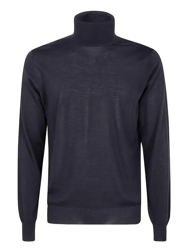 FILIPPO DE LAURENTIIS Merino Wool Turtleneck Sweater - Black