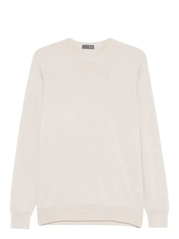 DRUMOHR Wool Crew Neck Sweater - Beige