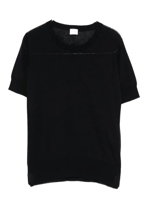 CT PLAGE Cotton And Silk Crewneck Sweater - Blue