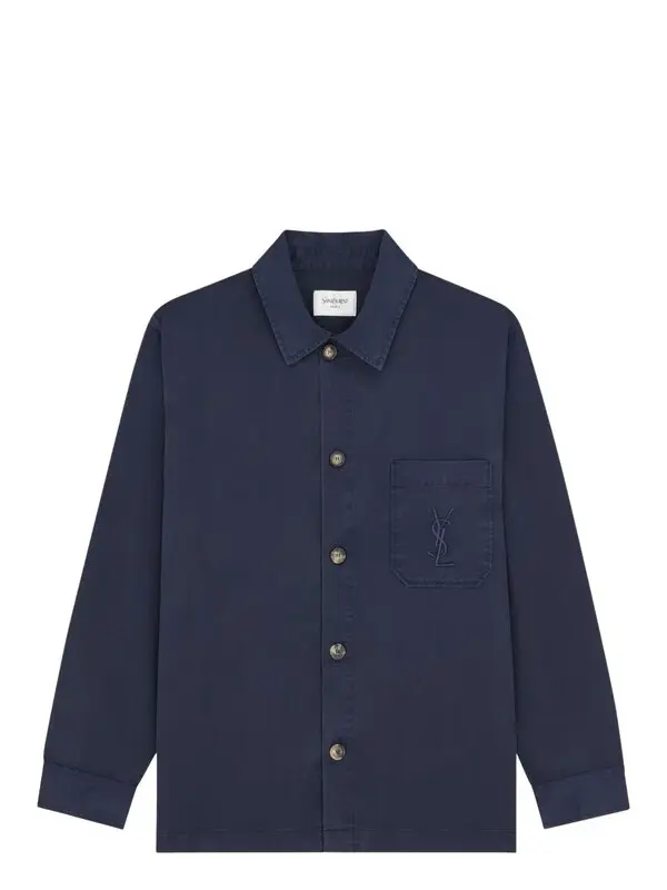 Saint Laurent Cassandre Cotton Shirt - Blue