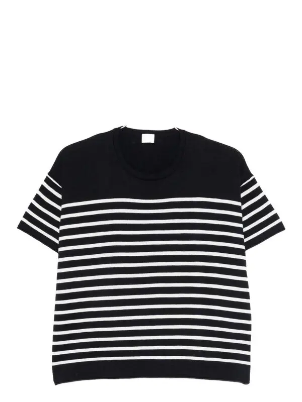 CT PLAGE Striped Cotton Pullover - Blue