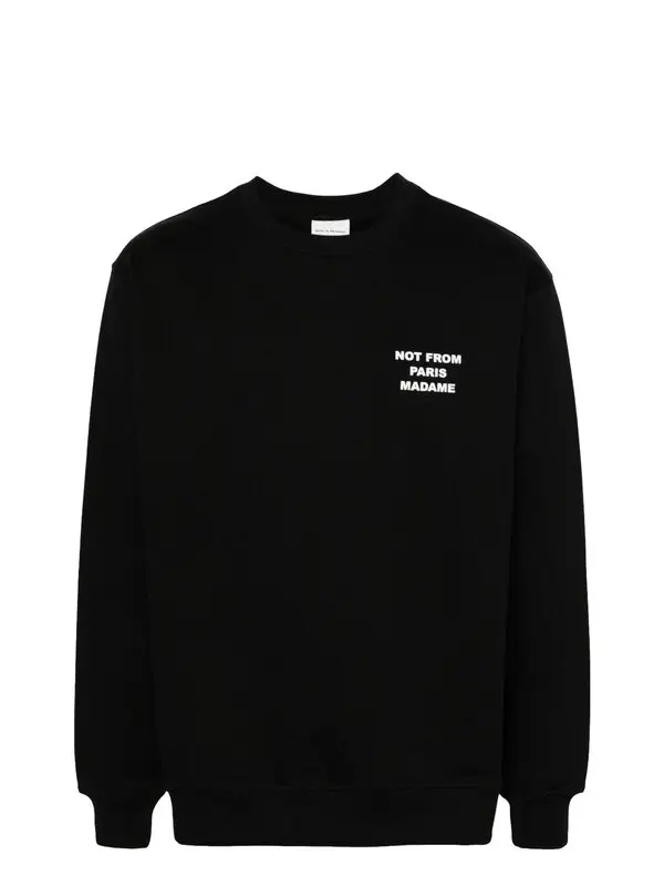 Drole De Monsieur Sweatshirt Le Sweatshirt Slogan - Black