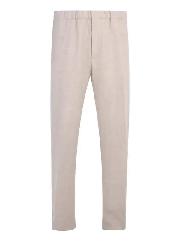 LARDINI Straight-leg Tailored Trousers - Beige