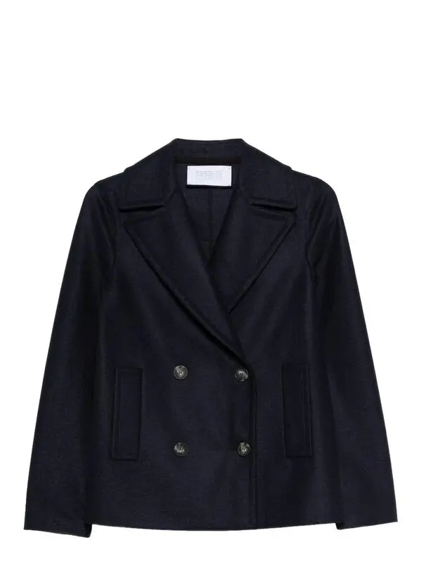 Harris Wharf London Double-breasted Wool Coat - Blue