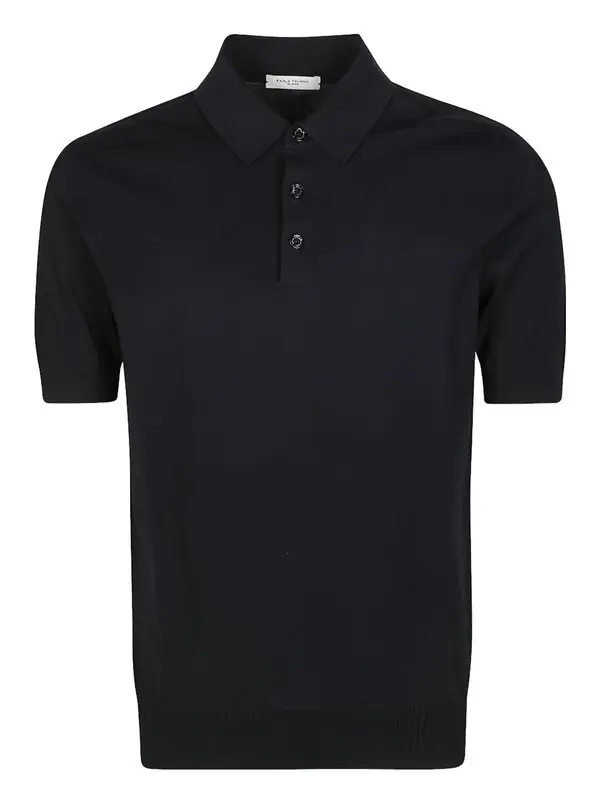 PAOLO PECORA Cotton Polo Shirt - Blue