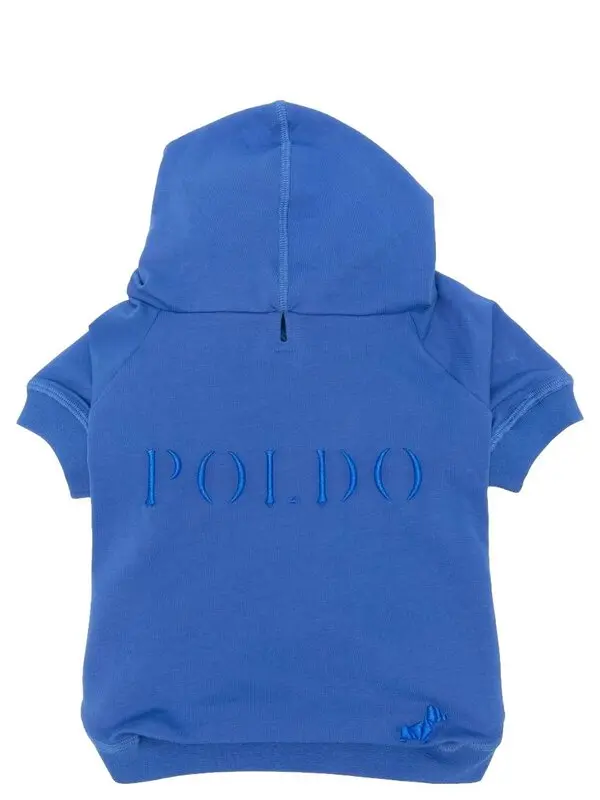 POLDO DOG COUTURE Pop Fleece Cotton Hoodie - Blue