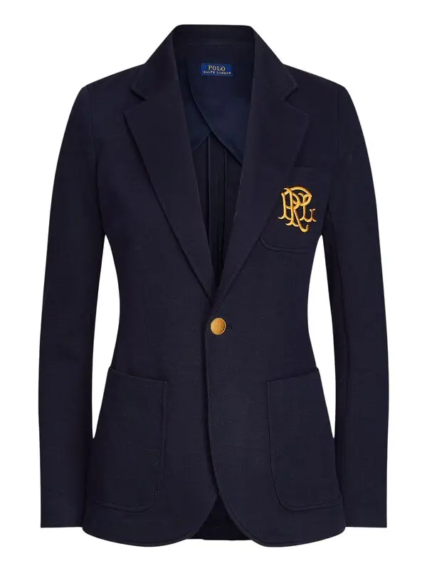 Polo Ralph Lauren Monogram Cotton Blazer - Blue