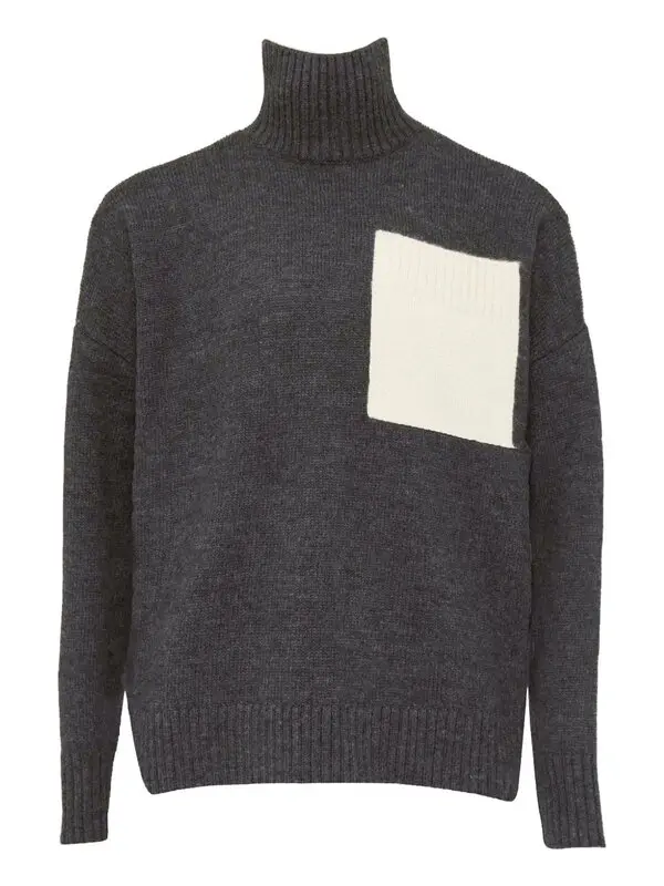 JW Anderson Half-zip High Neck Cardigan - Grey