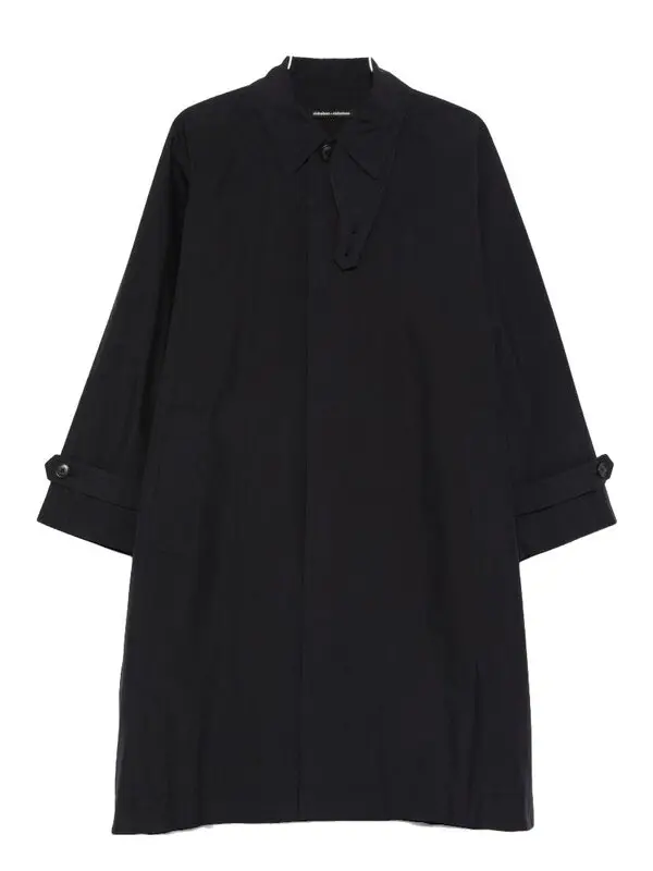 NICHOLSON & NICHOLSON Cotton Blend Coat With Button Detailing - Blue
