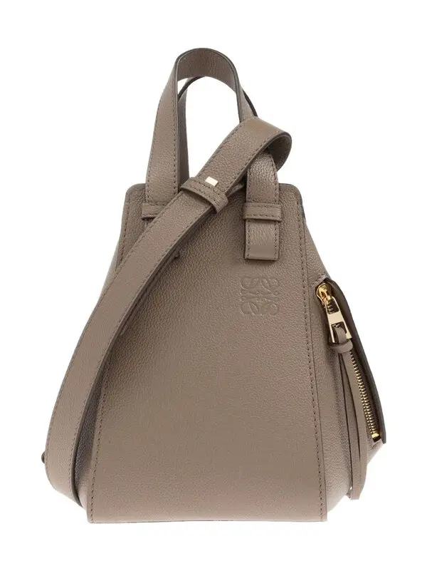 Loewe Hammock Compact Leather Handbag - Grey
