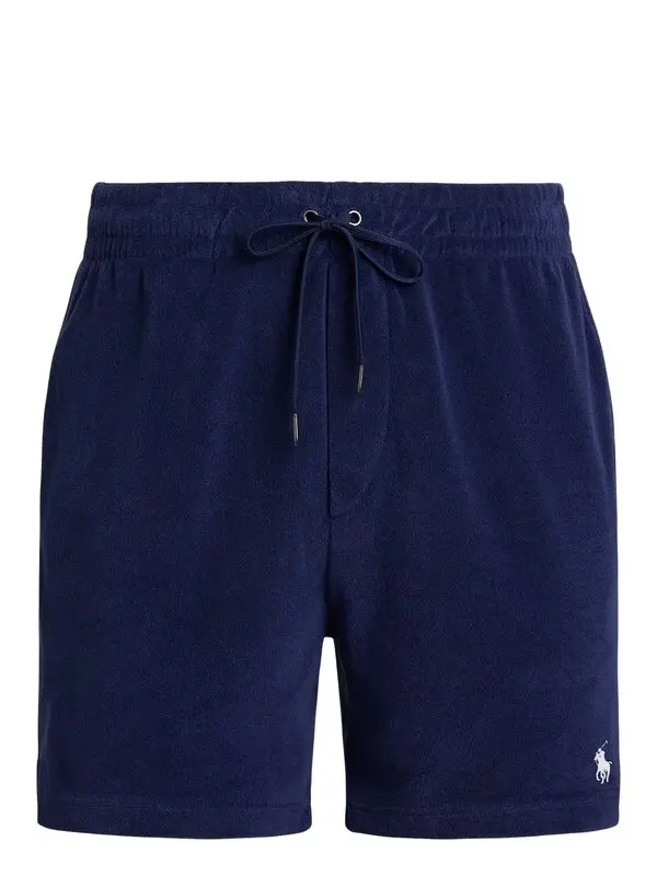 Polo Ralph Lauren Logo Detail Terry Shorts - Blue