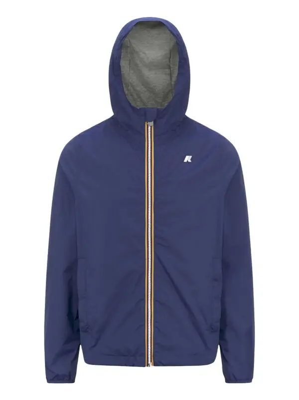 K-WAY Stretch Nylon Hooded Jacket - Blue