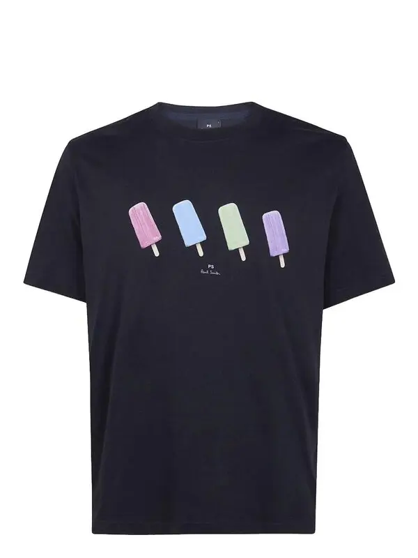 Paul Smith Printed Cotton T-shirt - Black