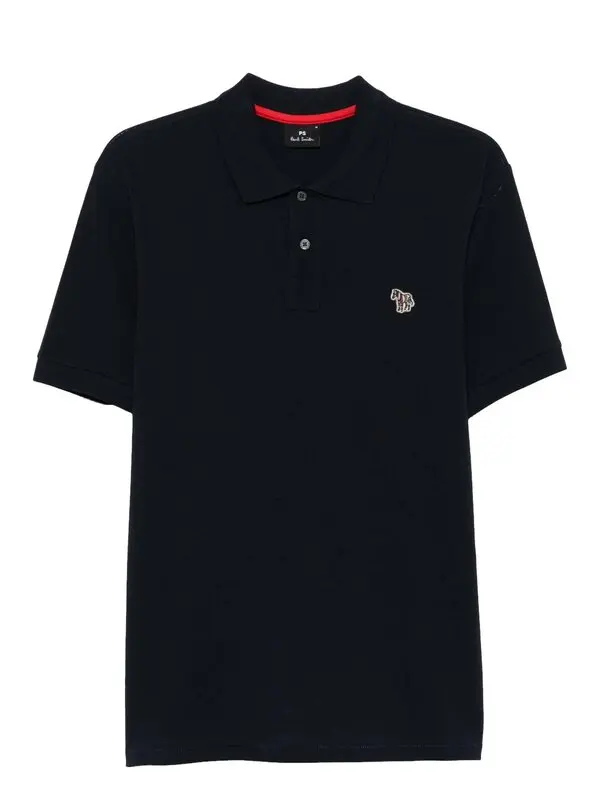 Paul Smith Logo Cotton Polo Shirt - Blue