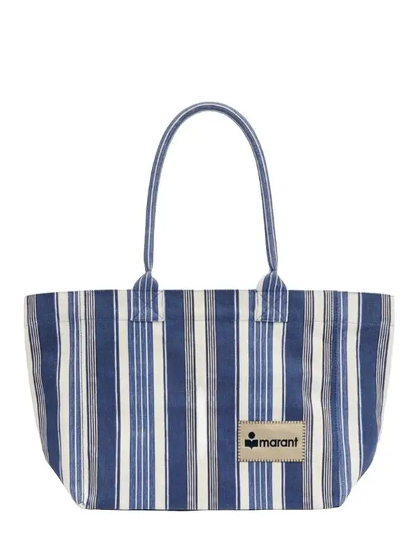Isabel Marant Étoile Yenky Zipped Cotton Tote - Blue