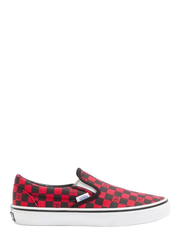 VALENTINO GARAVANI X VANS Checkerboard Slip-on Sneakers - Red