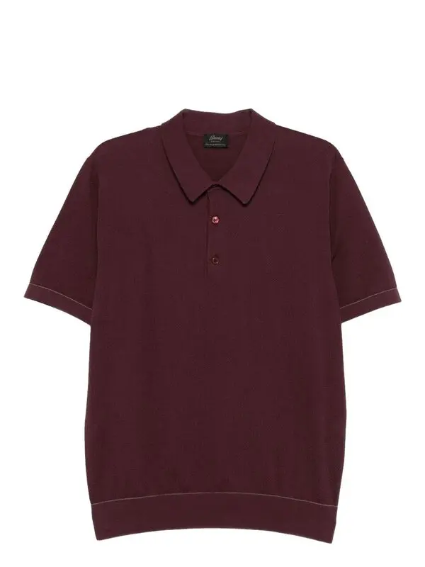 Brioni Cotton Polo Shirt - Red