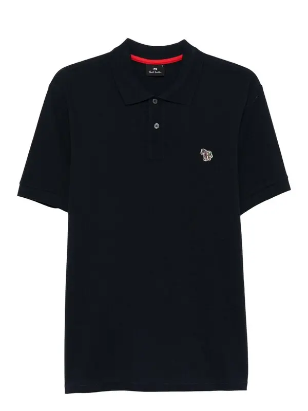 Paul Smith Logo Cotton Polo Shirt - Blue