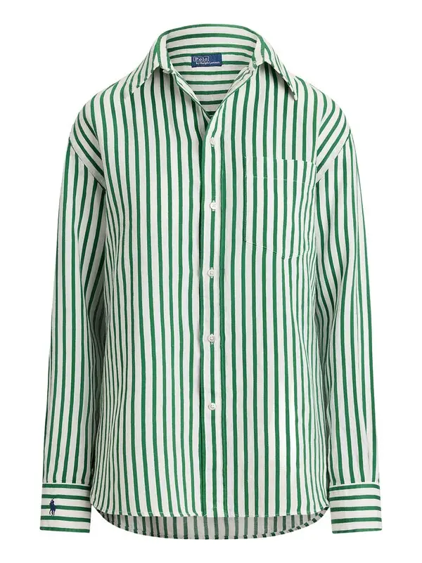 Polo Ralph Lauren Striped Linen Shirt - White