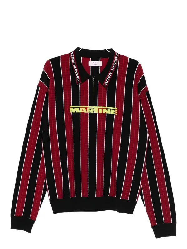 Martine Rose Striped Polo Shirt - Red