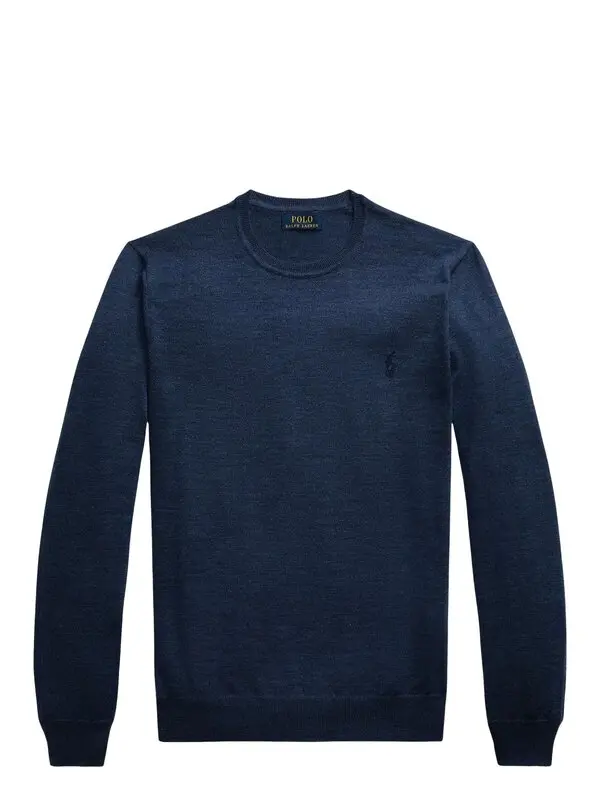 Polo Ralph Lauren Fine Knit Crew Neck Long Sleeve Sweater - Blue